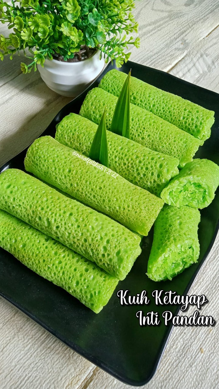 Kuih Ketayap Inti Pandan